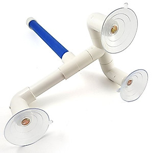 Bird Parrot Stand Perch Shower Perch Standing Toy Portable Suction Cup Parrot Bath Stands Suppllies Holder Platform Parakeet Window Wall Hanging Play (3 Suction Cups2)