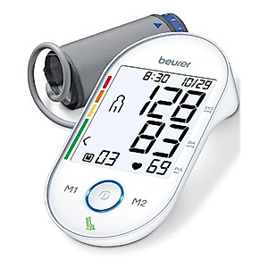 Beurer BM55 Blood Pressure Machine – XL Backlit Display, Arrhythmia Alarm, Portable Storage Kit, 2 Users, Automatic Blood Pressure Cuff, Resting Indicator – Blood Pressure Monitor Batteries Included