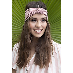 Scunci by Conair Soft Knot Headwraps in Neutral Mauve and Dark Grey, 2 Count