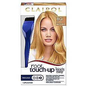 Clairol Root Touch-Up by Nice'n Easy Permanent Hair Dye, 8G Medium Golden Blonde Hair Color, Pack of 1