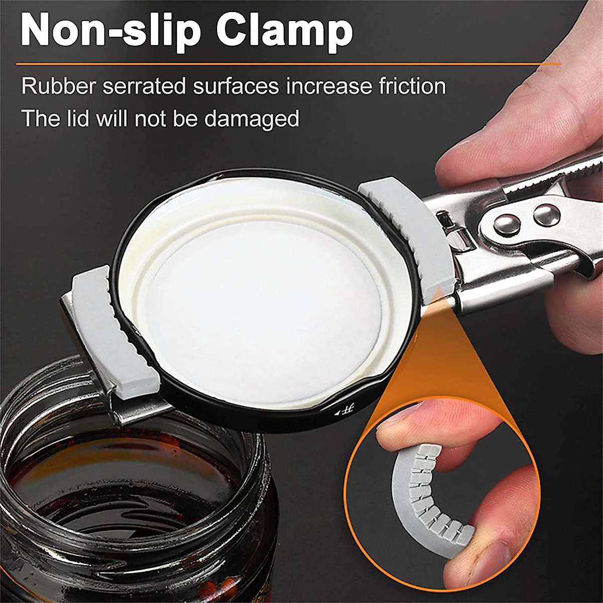 Fullofcarts Jar Opener - Adjustable Multifunctional Stainless Steel Can Opener Jar Lid Gripper - Jar Opener for Weak Hands, Senior Arthritis (1Pcs)