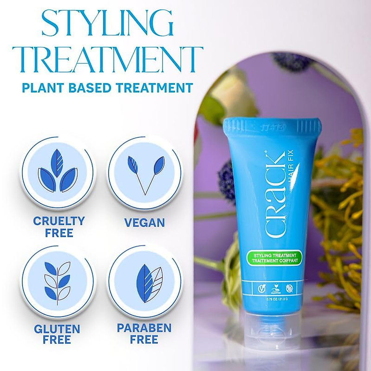 Crack HAIR FIX Styling Creme - Multi-Tasking, Anti-Frizz, Leave-In Styling Aid With Protection from Humidity, Chlorine, Heat Treatments & Sun