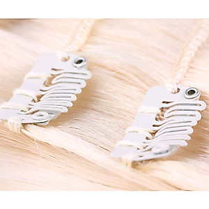 WILLBOND 100 Pcs 32mm Hair Extension Clips 6 Teeth Wig Clips to Secure Wig Small Clips with Soft Rubber Metal Snap Wig Accessories for Women Men, 4 Colors(Multicolor)