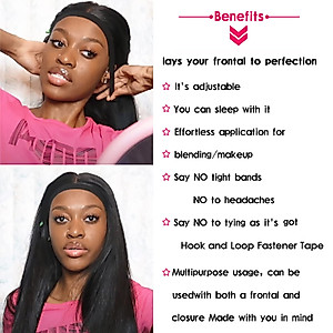 Amyqueen Elastic bands for Wig Edges, Lace Melting Band,4PCS Wig Band for Wigs Edge Wrap to Lay Edges, Wig Band Edge Wrap to Lay Edges, Wig Accessories for Salon