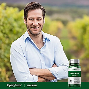 Selenium 200 mcg | 250 Tablets | Vegetarian, Non-GMO, Gluten Free Supplement | by Piping Rock