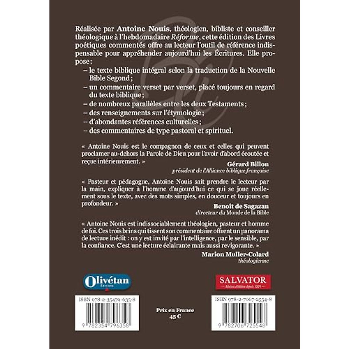 La Bible tome 3 : Les livres poétiques: Commentaire intégral verset par verset par Antoine Nouis