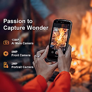 DOOGEE Rugged Smartphone 2023, S41 PRO, NFC 6300mAh Battery 4G Dual Sim Rugged Phone Android 12, 7GB+32GB SD 1TB, 5.5" HD Screen, IP68 Waterproof Outdoor Military Grade Cell Phone, GPS