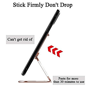 Vesmatity Cell Phone Ring Holder Finger Kickstand 360° Foldable Swivel Phone Stand Metal Back Ring Grip Foldable Ring Stand for Magnetic Car Mount iPhone and All Smart Phones(Rose Gold)