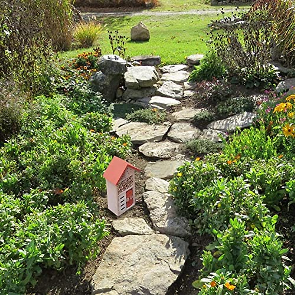 Lulu Home Wooden Insect House, Hanging Insect Hotel for Bee, Butterfly ...