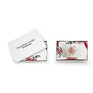 Perfect Present For Mothers, Ideal Mothers Kitchen Linen Set. Set Include Greeting Card, Bib Apron, Oven Mitt, Pot Holder, Kitchen Towel. Beautiful Flower Design, 100 Percent Cotton.