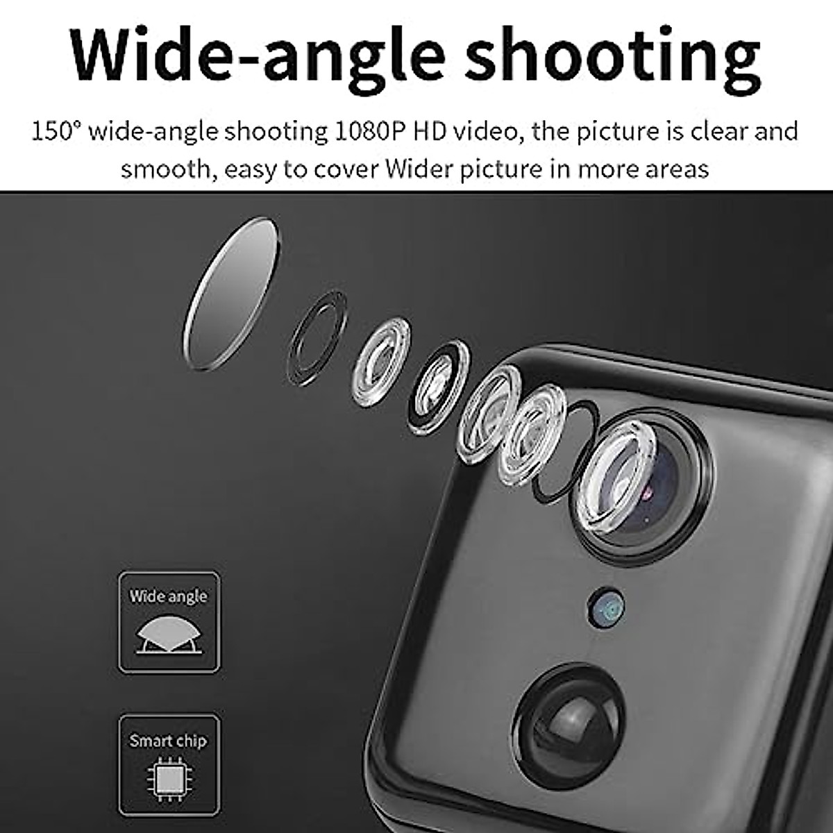 Smala Rotate Mini Camera Plastic Rotate Camera Two-Way Intercom Ultra Small Cam Night Vision Wireless Indoor Camera Low Power Consumption