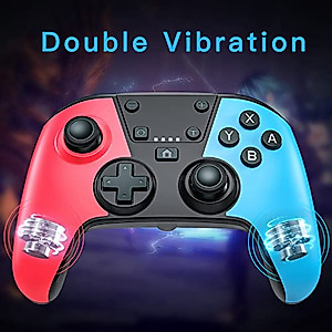 Wireless Controller for Switch/Switch OLED, Rahaat Switch Pro Controller Remote Gamepad Joystick for Switch Console with Turbo Function, Double Vibration and Gyro Axis