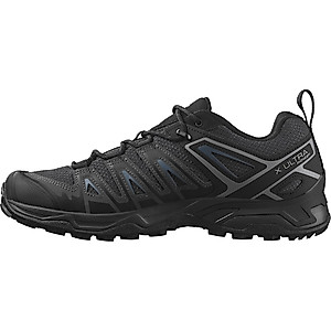 Salomon Men's X ULTRA PIONEER Hiking Shoes for Men, Black / Ebony / Blue Ashes, 11.5