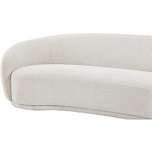 Meridian Furniture 693Cream-S Hyde Collection Modern | Contemporary Boucle Fabric Upholstered Sofa, Cream, 89.5" W x 38" D x 27.5" H