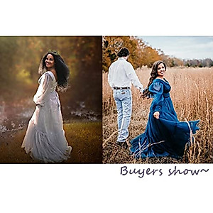 Women's Puffy Tulle Formal Evening Party Gowns Long Sleeve Princess Dress V Neck Ruched Prom Dresses White