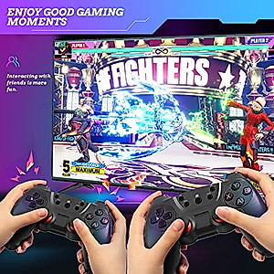Wireless Retro Game Console, Equipped with 64G TF Card Plug and Play, Nostalgia Game Stick 4K 20000+ Games Built-in, 9 Classic Emulators, with Dual 2.4G Upgraded Wireless Controllers, Black