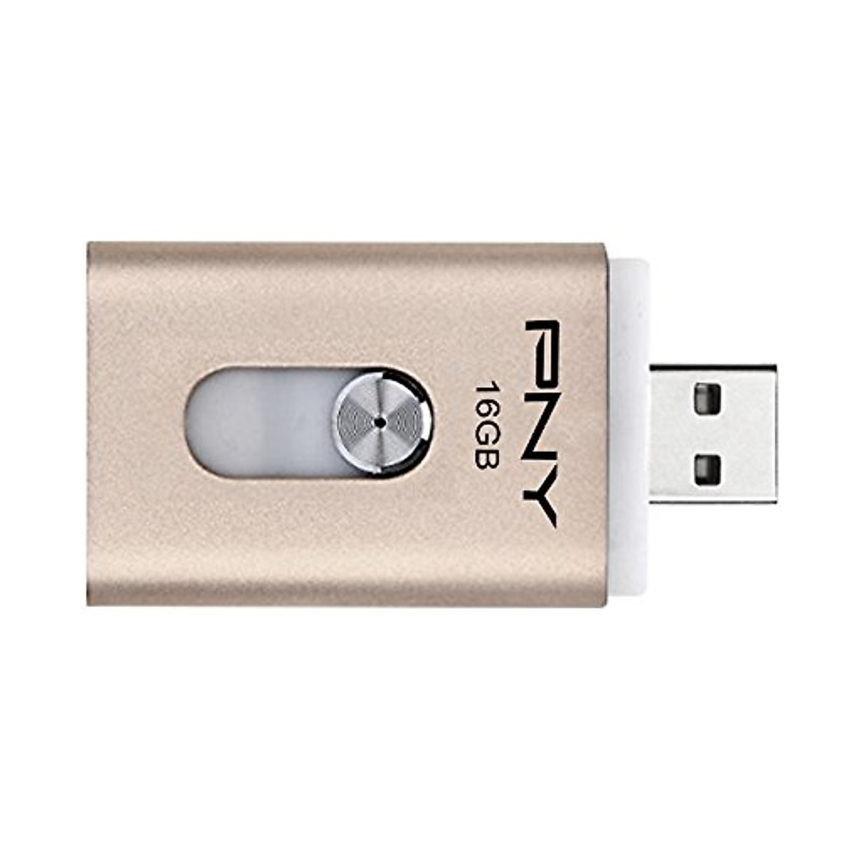 PNY Duo-Link On-The-Go 16GB USB Flash Drive for iPad (P-FDI16GOTGA-GE)