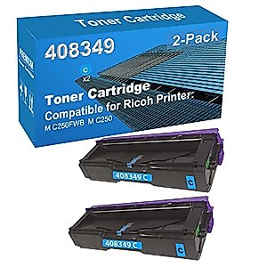 Jullu 2-Pack (Cyan) Compatible M C250FWB, M C250 Printer Toner Cartridge High Capacity Replacement for Ricoh 408349 Toner Cartridge