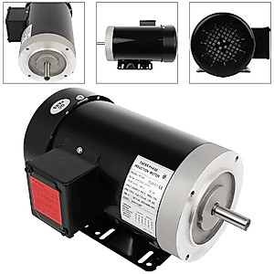 2HP Electric Motor 1750RPM General Purpose Three Phase 56C Motor TEFC 230/460V 5/8" Shaft Diameter 4 Pole 60HZ