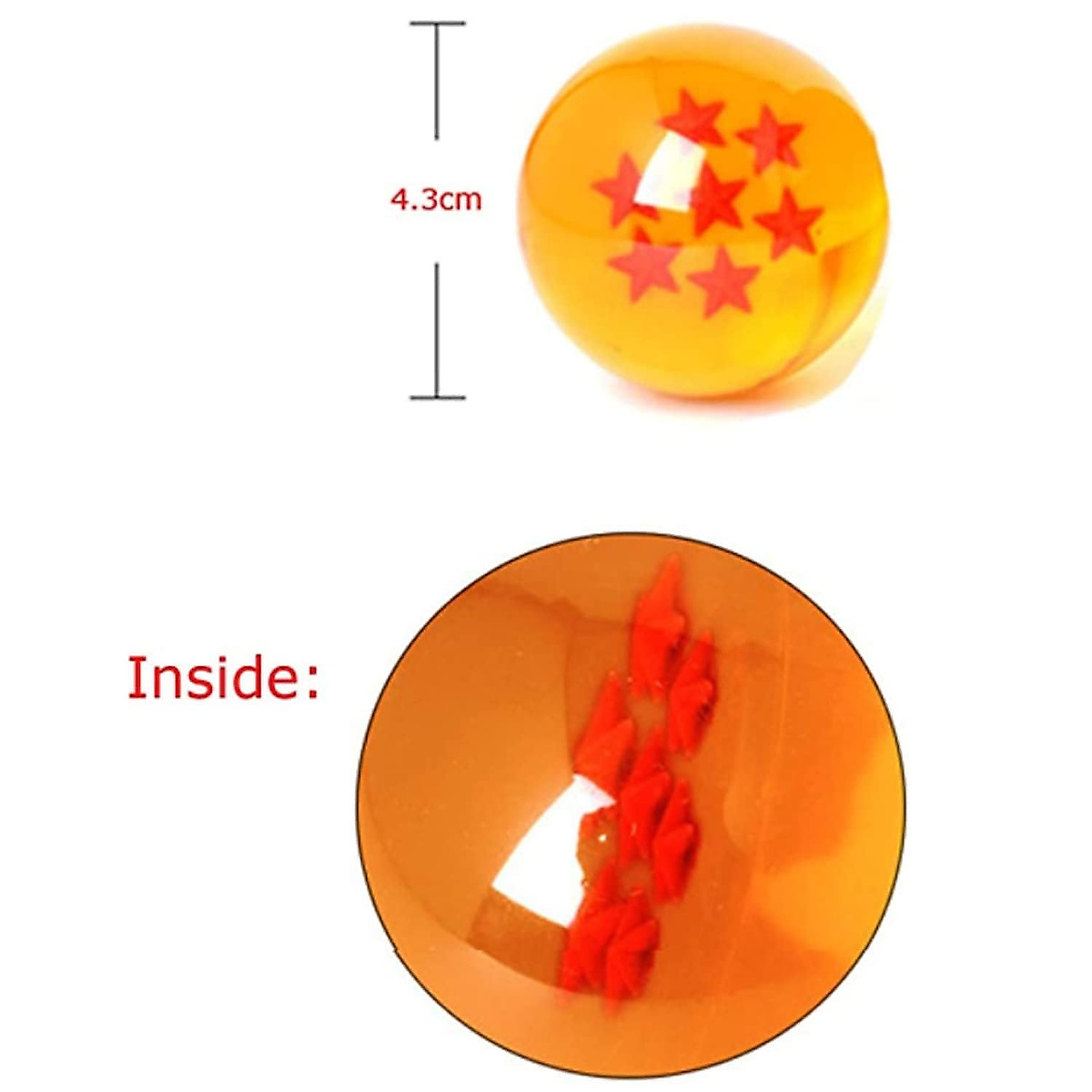 SOOFILM Unisex Stars Acrylic Transparent Balls Glass Ball 7pcs Game Balls Gift Set