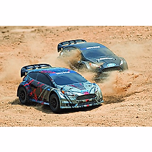 Traxxas 1/10 Scale Remote Control Awd Ford Fiesta ST Rally Race Car with TQ 2.4GHz Radio