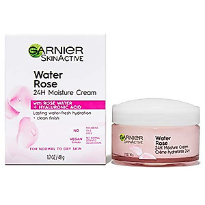 Garnier SkinActive 24H Moisture Cream with Rose Water and Hyaluronic Acid, Face Moisturizer, For Normal to Dry Skin, 1.7 Fl Oz