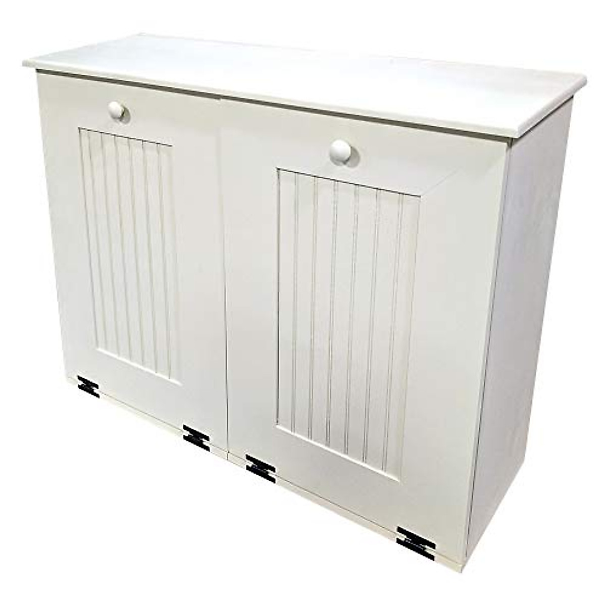Solid Wood Trash Recycle Combo (Solid Cottage White)