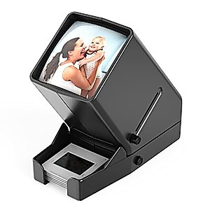 DIGITNOW 35mm Slide and Film Viewer, 3X Magnification, Battery Operation, LED Lighted Illuminated Viewing –for 35mm Slides & Positive Film Negatives(4AA Batteries Included)
