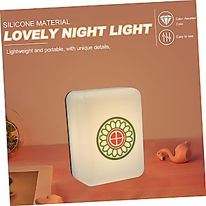 OSALADI 1pc Mahjong Light Lampara De Decorative Night Lights Night Light for Nursery Silicone Night Lamp Cartoon Book Light Night Lamp Mahjong Decorative Lamp