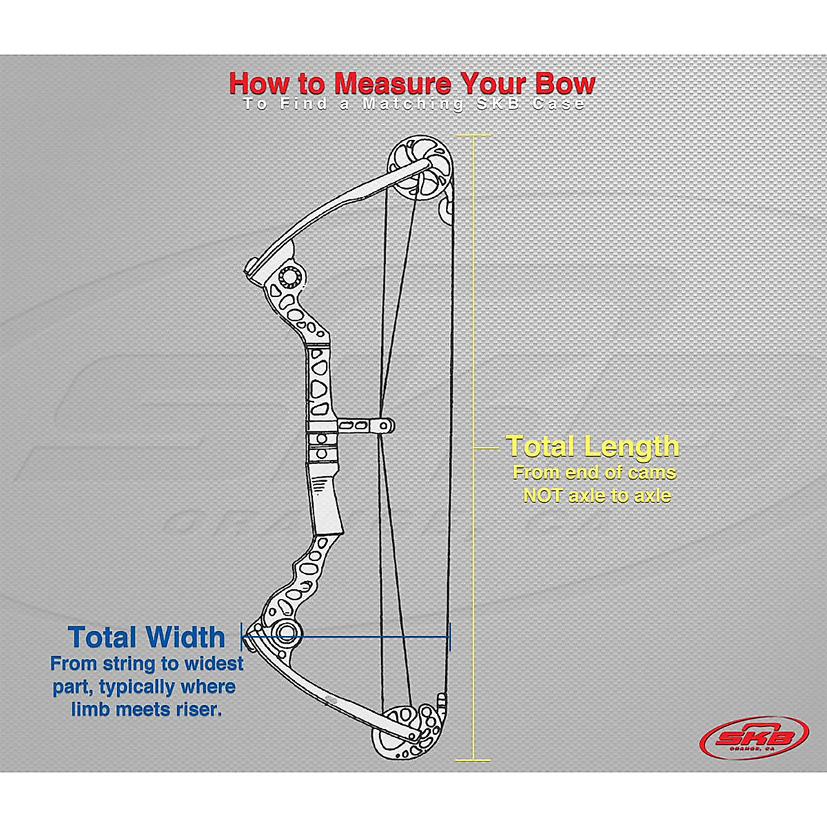 SKB Cases Hunter Series Portable Bow and Arrow Crossbow Case with ABS Hard Plastic Shell Exterior and Comfort Grip Handle, Black