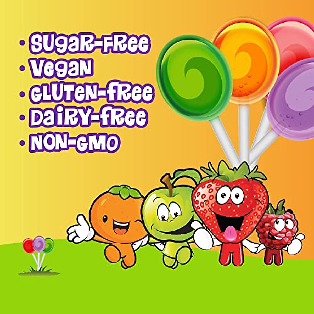 Xyloburst Sugar-Free Xylitol Candy Lollipops Suckers Made With Natural Flavors and Natural Colors, Good For Your Teeth, Dentist Recommended - Made in the USA (25 Count)