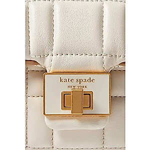 Kate Spade New York Evelyn Quilted Leather Small Shoulder Crossbody Ivory One Size