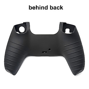 PS5 Controller Silicone Skin, PS5 Anti-Slip Silicone Protective Cover Housing for PS5 Controller Housing Shock Absorbing Line Playstation 5 Duelsense Controller (Black)