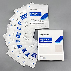 Algitocare Calcium Alginate Wound Dressing 2"x2" with 0.8"x12"