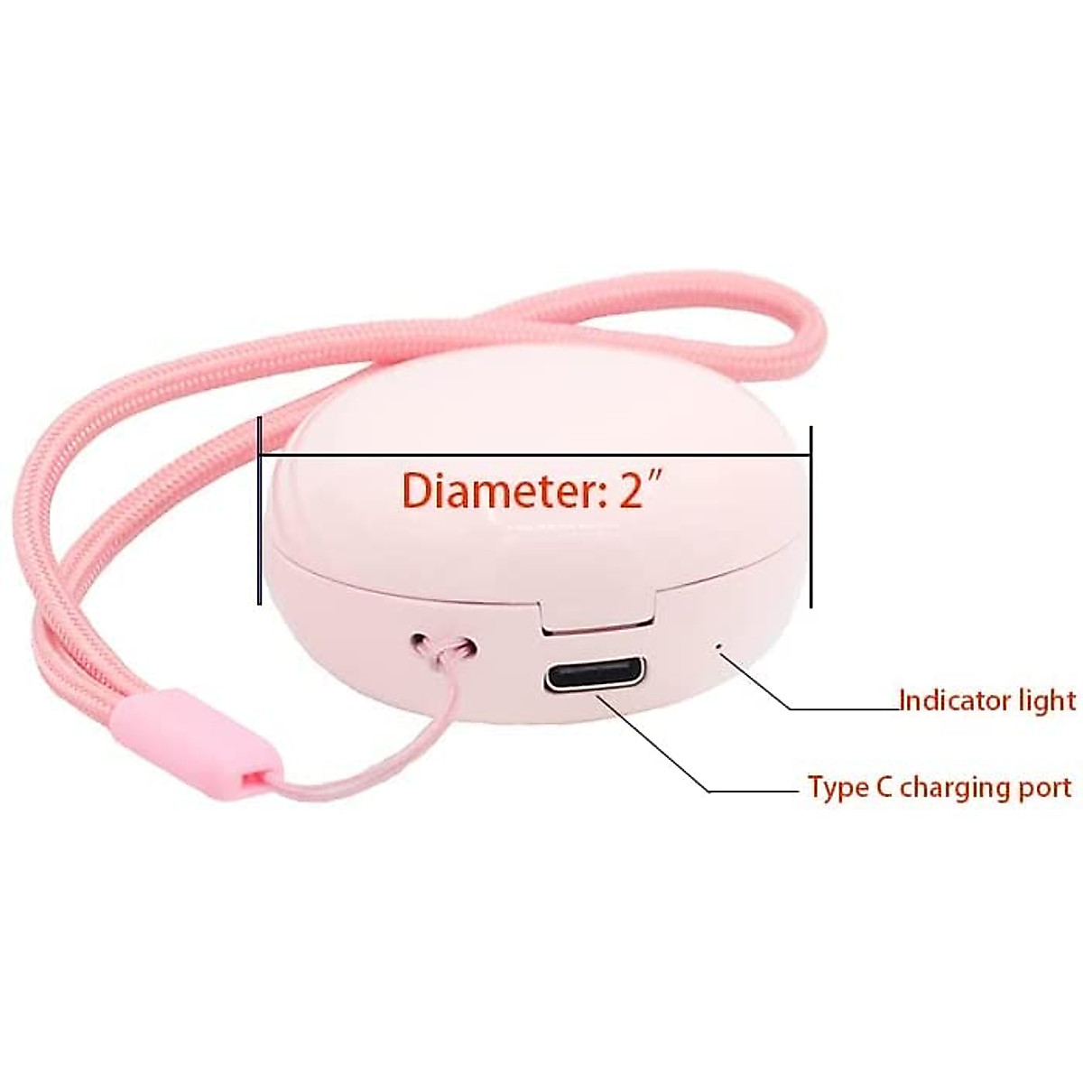 Masterbond Portable Wireless Earbuds Pink,Invisible in Ear Cordless Earpiece with Charging Case,Kids Ear Pods Wireless Earbuds for Girls Teens Bluet00th 5.1 Long Playtime Cute Design(Pink)