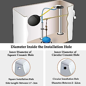 HONSNKS Toilet Tank Flush Lever Replacement, Universal Front Mount Handle Toilet Tank Trip Lever for Most Side Mount Toilets Tank (1 Pieces, Chrome Finish)