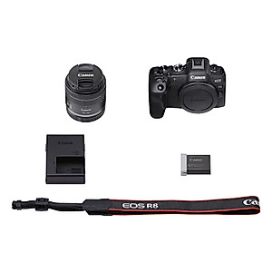 Canon EOS R8 Mirrorless with RF 24-50mm f/4.5-6.3 is STM Lens + 128GB Pro Speed Memory + Case + Tripod -Proffesional Bundle (Renewed)