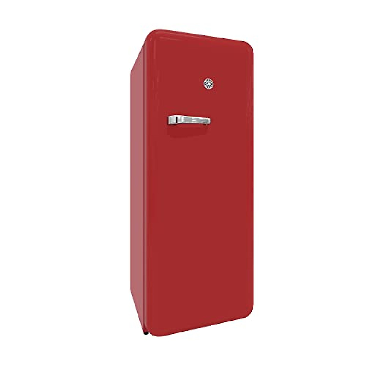 BRAMA Retro Fridge with Top Freezer 9.9 Cu.Ft. Full Refrigerator for Apartment, Condo, House, Kitchen, 24-Inch, Red