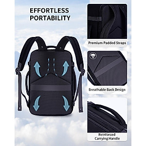 ECOHUB Large Travel Backpack For Women Men Carry on Backpack Airline Approved Personal Item Travel Bag 18x14x8 Casual Daypack School Bag Fit 14 Inch Laptop with USB Charging Port, Grey