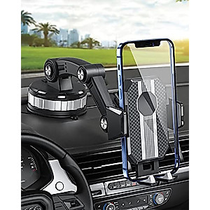 2023 New Sucker Car Phone Holder - Universal Phone Mount Dashboard Windshield Window Cell Phone Mount Super Adsorption Phone Holder with Robot Arm Car Phone Holder Automobile Fit for iPhone Smartphone