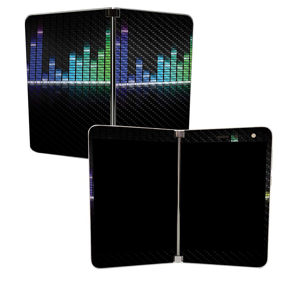 MIGHTY SKINS MightySkins Carbon Fiber Skin for Microsoft Surface Duo - Keep The Beat | Protective, Durable Textured Carbon Fiber Finish | Easy to Apply | Made in The USA