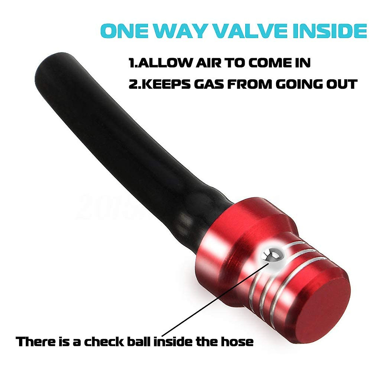 RSG 2Pcs ATV Gas Tank Vent Hose Air Vent Hose Gas Fuel Cap Universal CNC Tank Valve Vent Tube with Check Ball Aluminum Breather for YZ80 YZ85 YZ125 YZ250 YZ250F YZ400F YZ426F YZ450F Blue