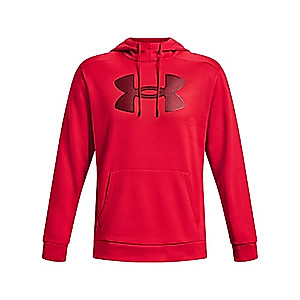Under Armour Mens Big Logo ArmourFleece Hoodie, (600) Red/Red/Black, X-Large
