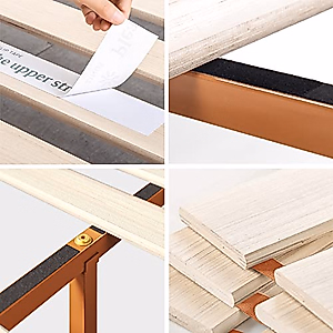 ZINUS Alexia Wood Platform Bed Frame, Solid Wood Foundation, No Box Spring Needed, Wood Slat Support, Easy Assembly, Rustic Pine, King