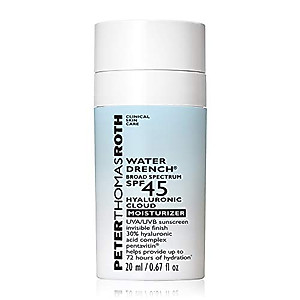Peter Thomas Roth | Water Drench Broad Spectrum SPF 45 Hyaluronic Cloud Moisturizer | SPF Moisturizer for Face, Lightweight and Water-Resistant, 0.67 fluid ounces (Pack of 1)