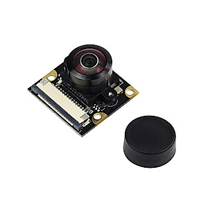 RPi Camera (M) for Raspberry Pi Camera Module 5 megapixel OV5647 Sensor 1080p Fisheye Lens 200 Degree Webcam Video Record for Raspberry Pi 4 3 2 Model B B+ A+ Zero W WH @XYGStudy