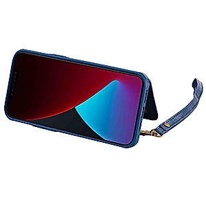 Fansipro Bumper Case Cover for Samsung Galaxy S9 Plus, Premium PU Leather Slim Fit Cover for Galaxy S9 Plus, 2 Card Slots, 1 Photo Frame Slot, Easy in Hand, Blue