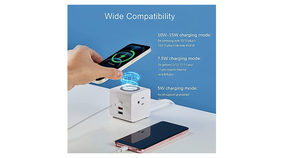 Fast Charging USB-C Power Strip & Wireless Charger