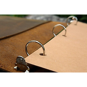 Leather business portfolio 3 ring binder for letter size 3 hole refill paper/leather organizer folder for 8.5 x 11 refillable paper NL05BS