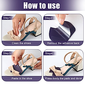 Vabean 8 Pcs Foot Pads for Dancer Forefoot Cushion Pads Metatarsal Foot Pads Gel Pads for Ball of Foot for Relieve Stress Foot Care, Purple